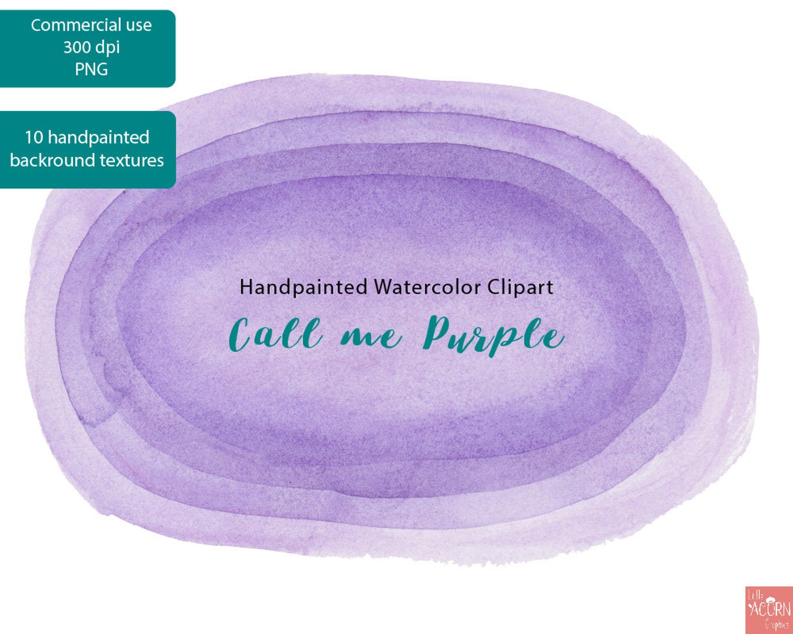 Handpainted Watercolor Clipart Commercial Use PNG, Purple Watercolor ...