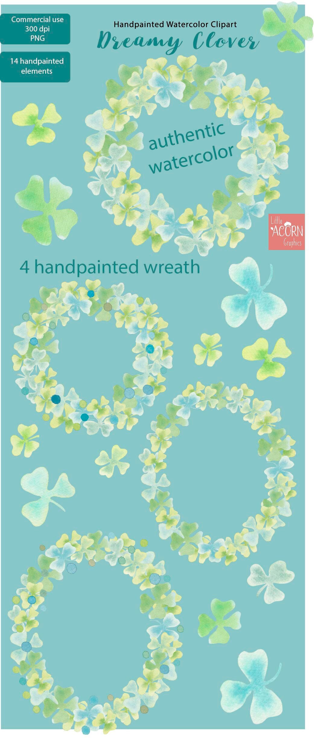 Watercolor Clipart St Patricks Day Commercial Use Handpainted ...