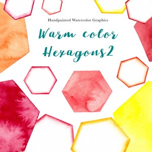 Watercolor Clipart Frame, Hexagon Shapes, Handpainted Watercolor Clip ...