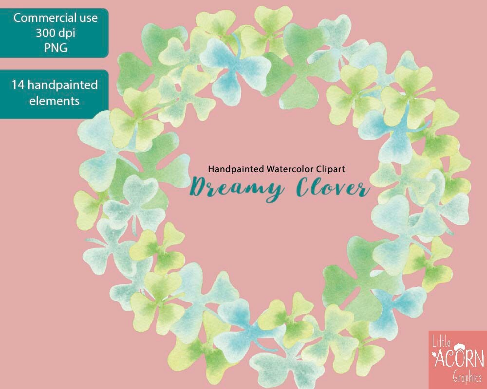 Watercolor Clipart St Patricks Day Commercial Use Handpainted ...