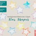 Watercolor Clipart Frame, Star Shape Clipart, Handpainted Watercolor ...