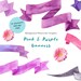 Watercolor Clipart Banner Pink Purple, Handpainted Watercolor Clipart ...
