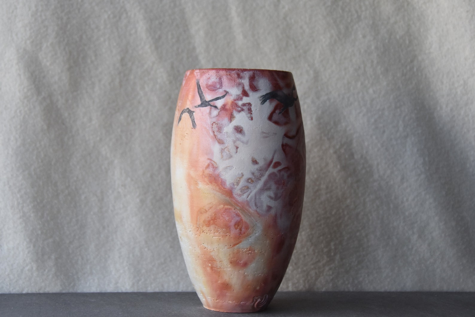 Ceramic Pit Fired Vase / Decorative Vase / Primitive Firings / | Etsy