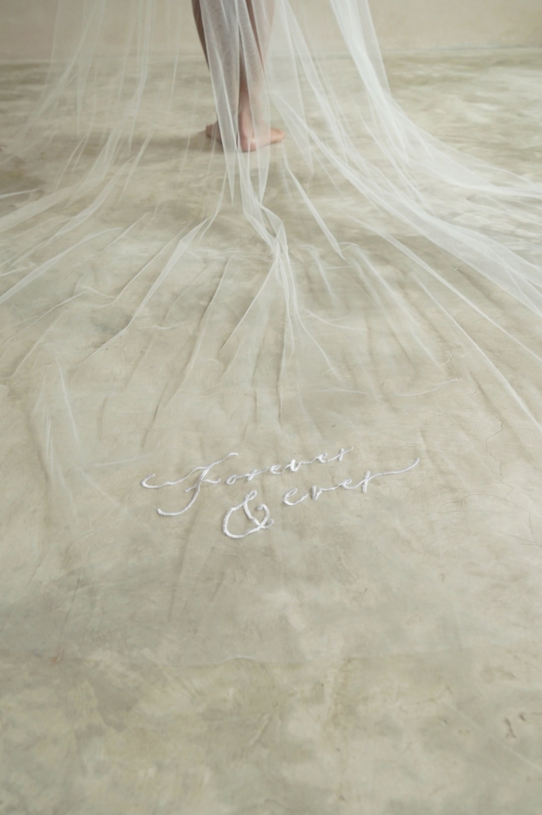 Forever & Ever - Two Tier Embroidered Wedding Veil, Bridal Veil With ...