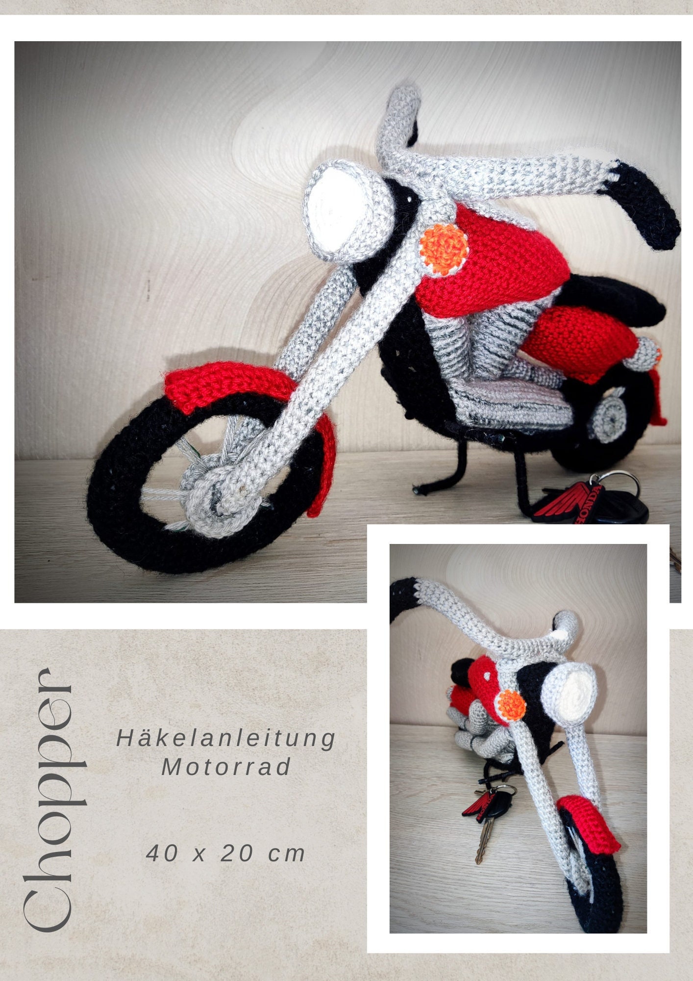 Chopper/motorcycle - Crochet Pattern (DE/EN) - Etsy