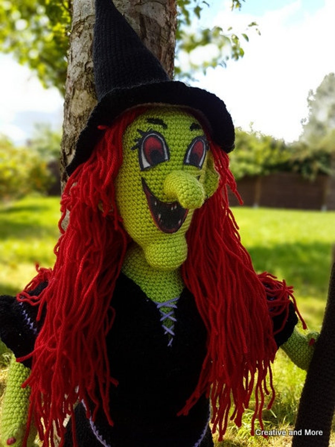 Crochet Pattern "large Halloween Witch With Broom" (80 Cm) - DE/ENG - Etsy