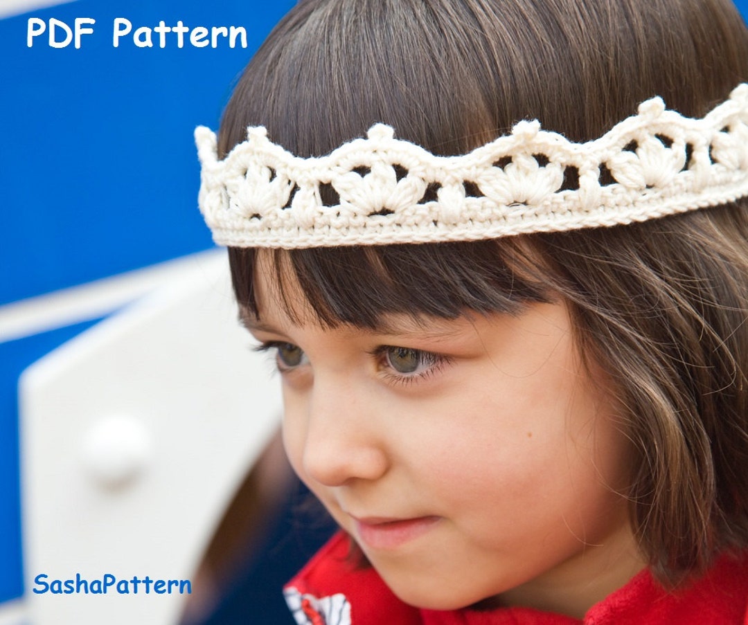 Crochet Flower Princess Crown Pattern: Baby Photo Prop (PDF Pattern) - Etsy