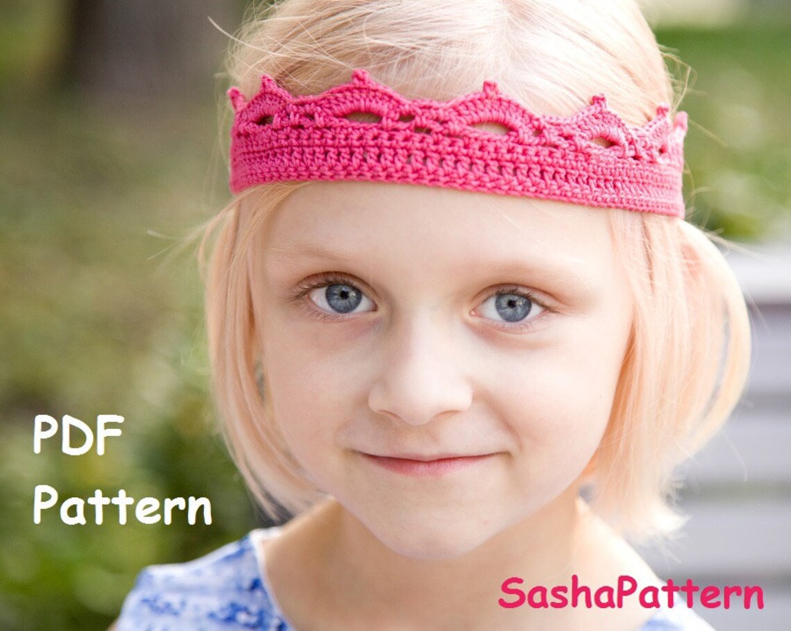 Crochet Baby Crown Pattern: Easy Tiara With Picot Details (PDF Pattern ...