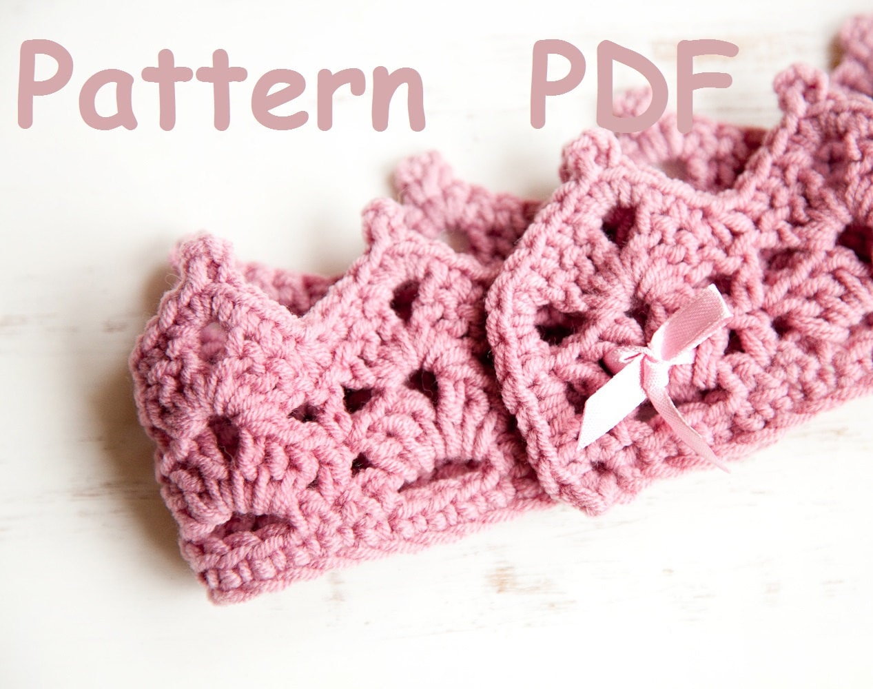 Crochet Princess Crown Pattern Tiara Easy Level Crochet - Etsy