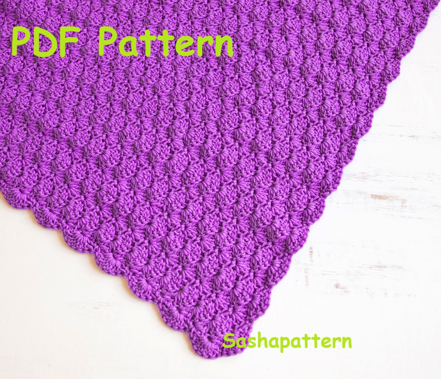 Crochet Shell Stitch Baby Blanket Pattern - Easy Crochet for Beginners ...