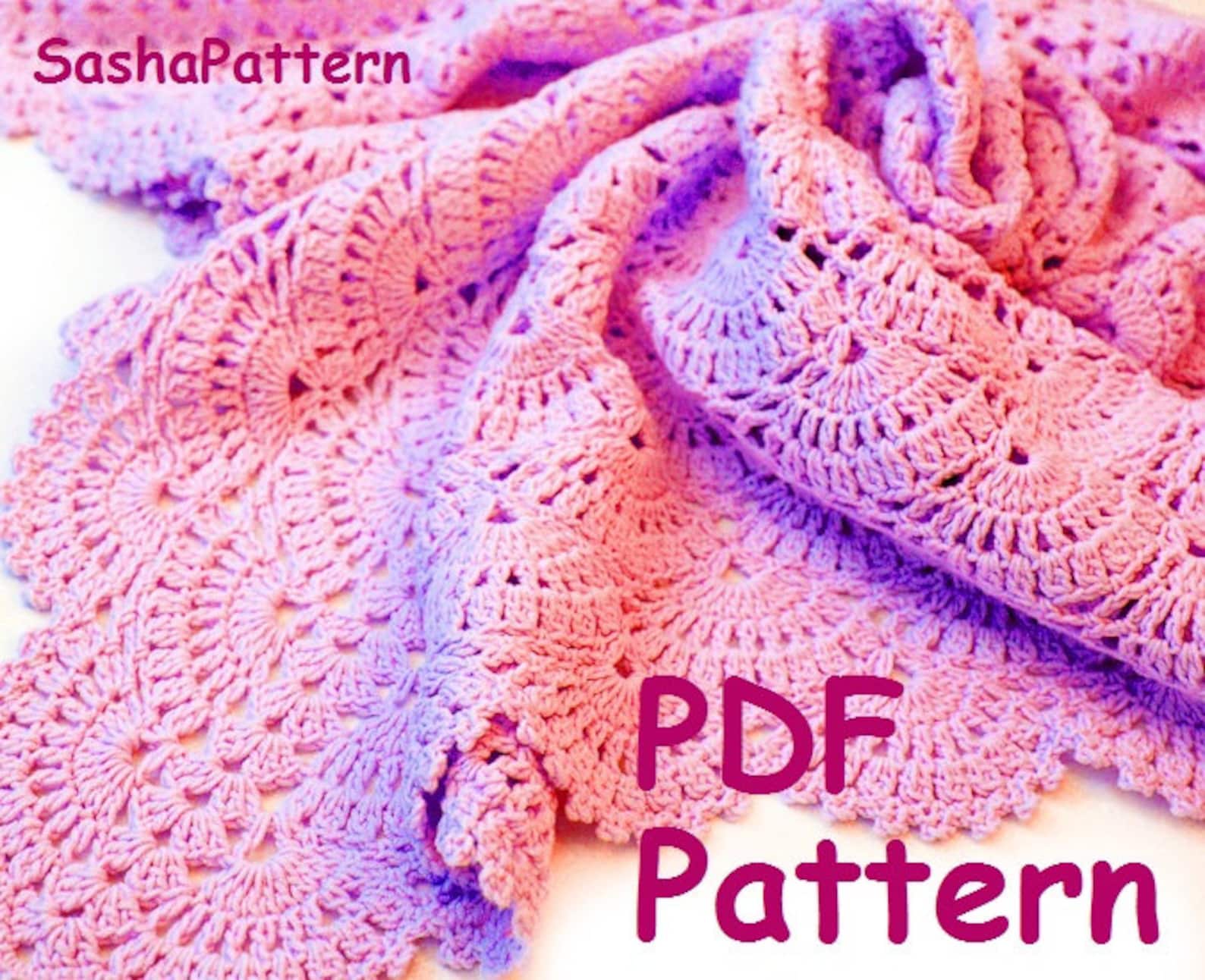 Lace Shell Stitch Baby Afghan Pattern Crochet Square Afghan - Etsy