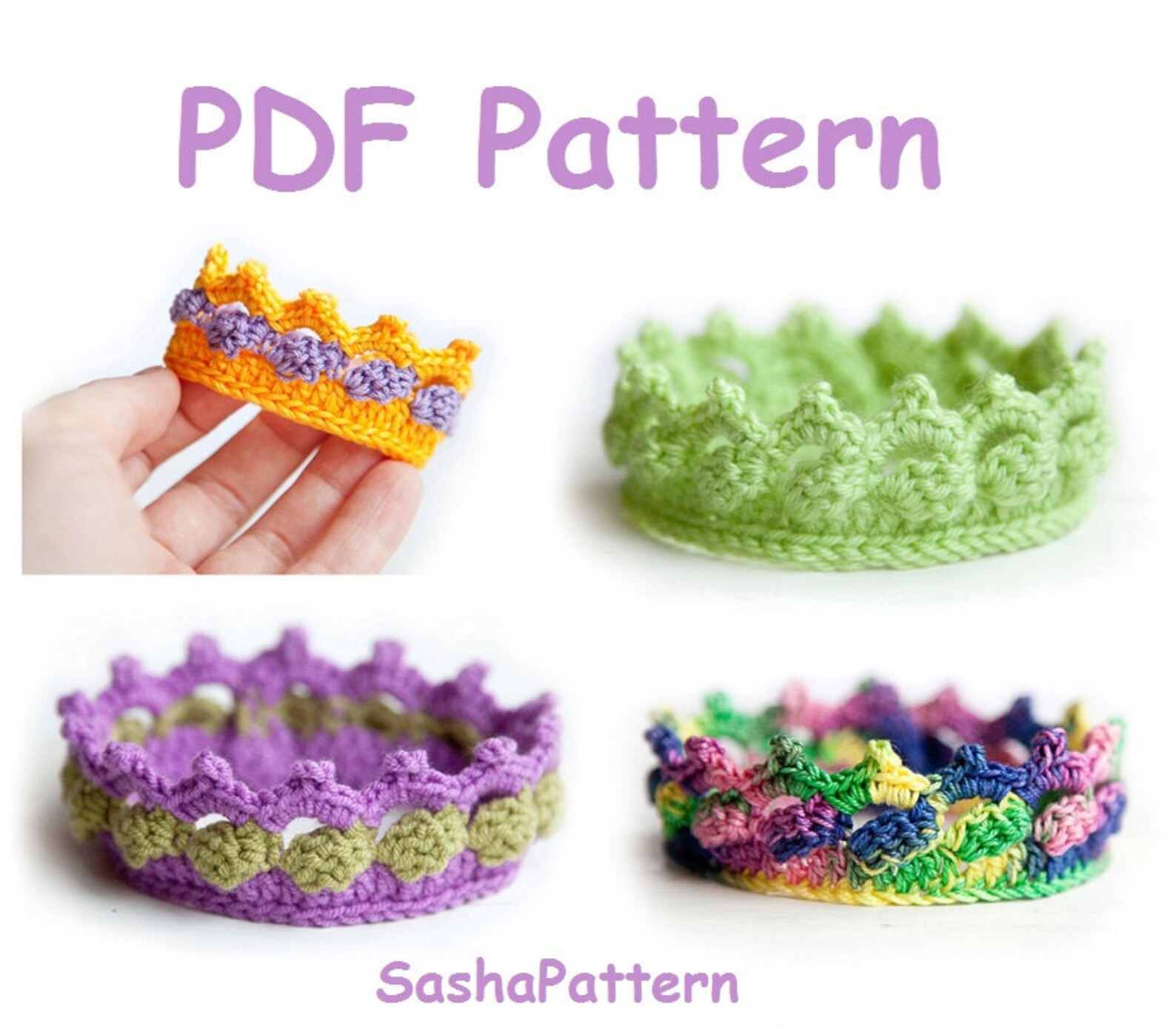 Crochet Princess Crown Pattern Easy Level Crochet Baby | Etsy