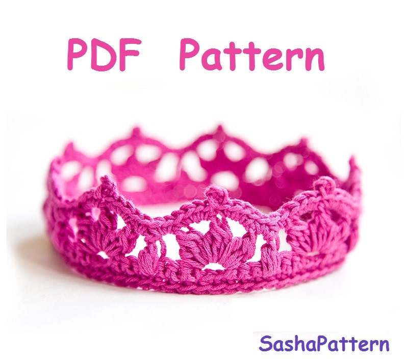 Crochet Princess Crown Pattern: Baby Flower Stitch (PDF Pattern) - Etsy