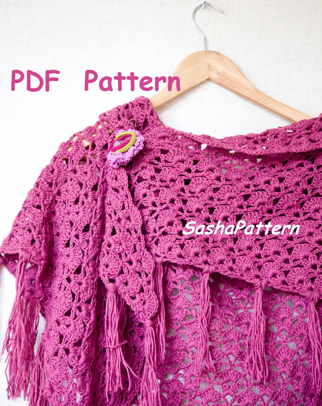Shell Lace Crochet Shawl Pattern - Etsy