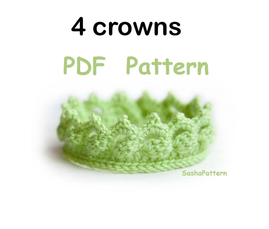 4 Crochet Baby Crown Pattern Set3 PROMO Price - Etsy