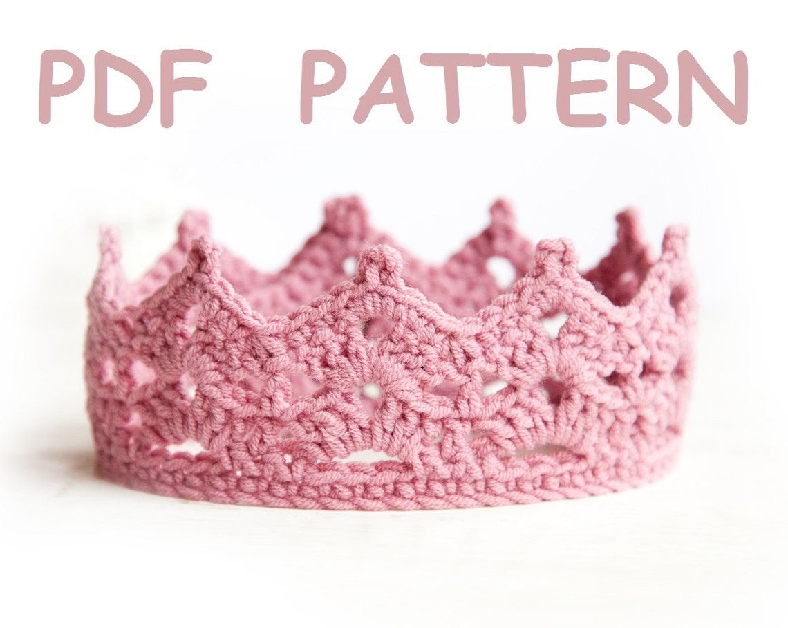 4 Crochet Baby Crowns Patterns Set1 PROMO Price - Etsy