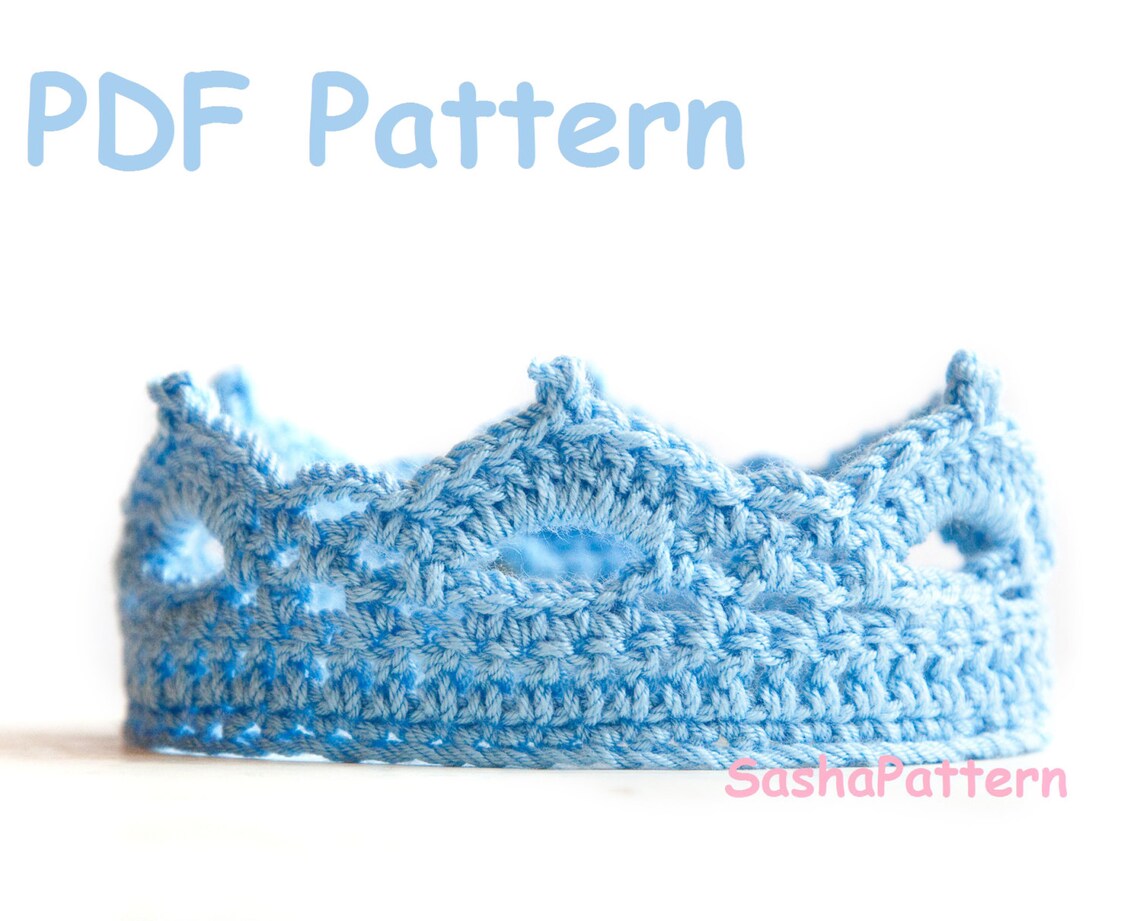 4 Crochet Baby Crown Pattern Set3 PROMO Price - Etsy