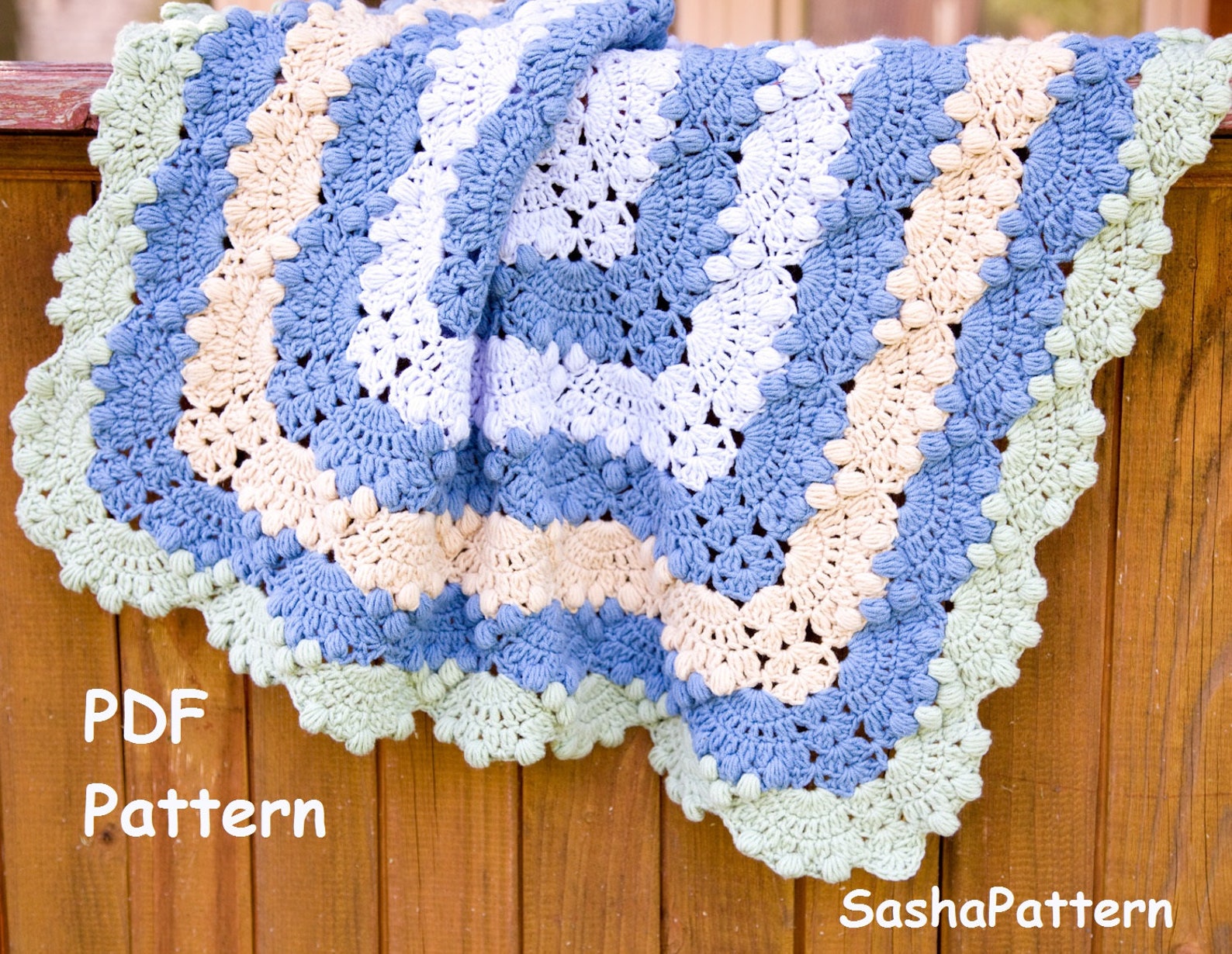 Puff Shell Lace Crochet Blanket Pattern - Etsy