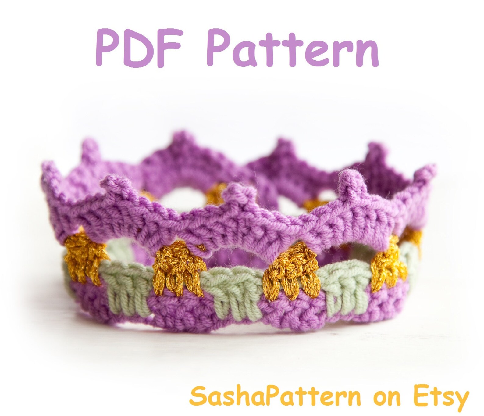 CROCHET Baby Multi-colored CROWN - PROMO Price Pattern - Etsy