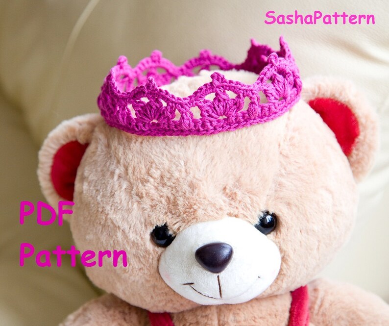 Crochet Princess Crown Pattern Baby Crochet Flower Stitch | Etsy