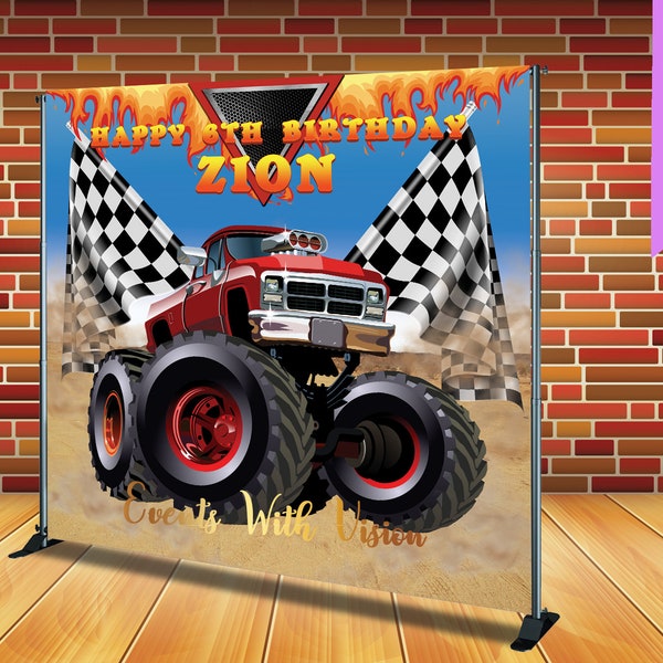 Monster Jam Truck Backdrop - Etsy