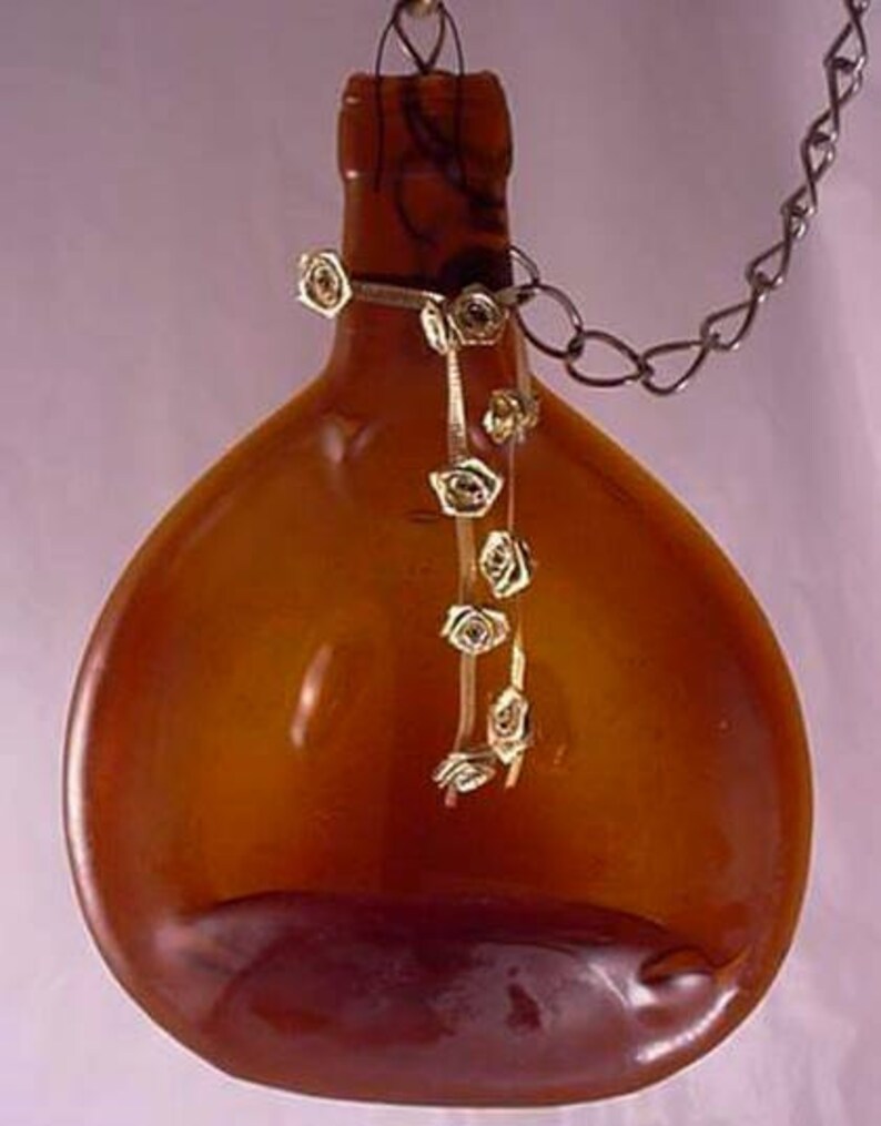 Dark Amber Melted Wine Bottle Exclusive Serving Platter and - Etsy