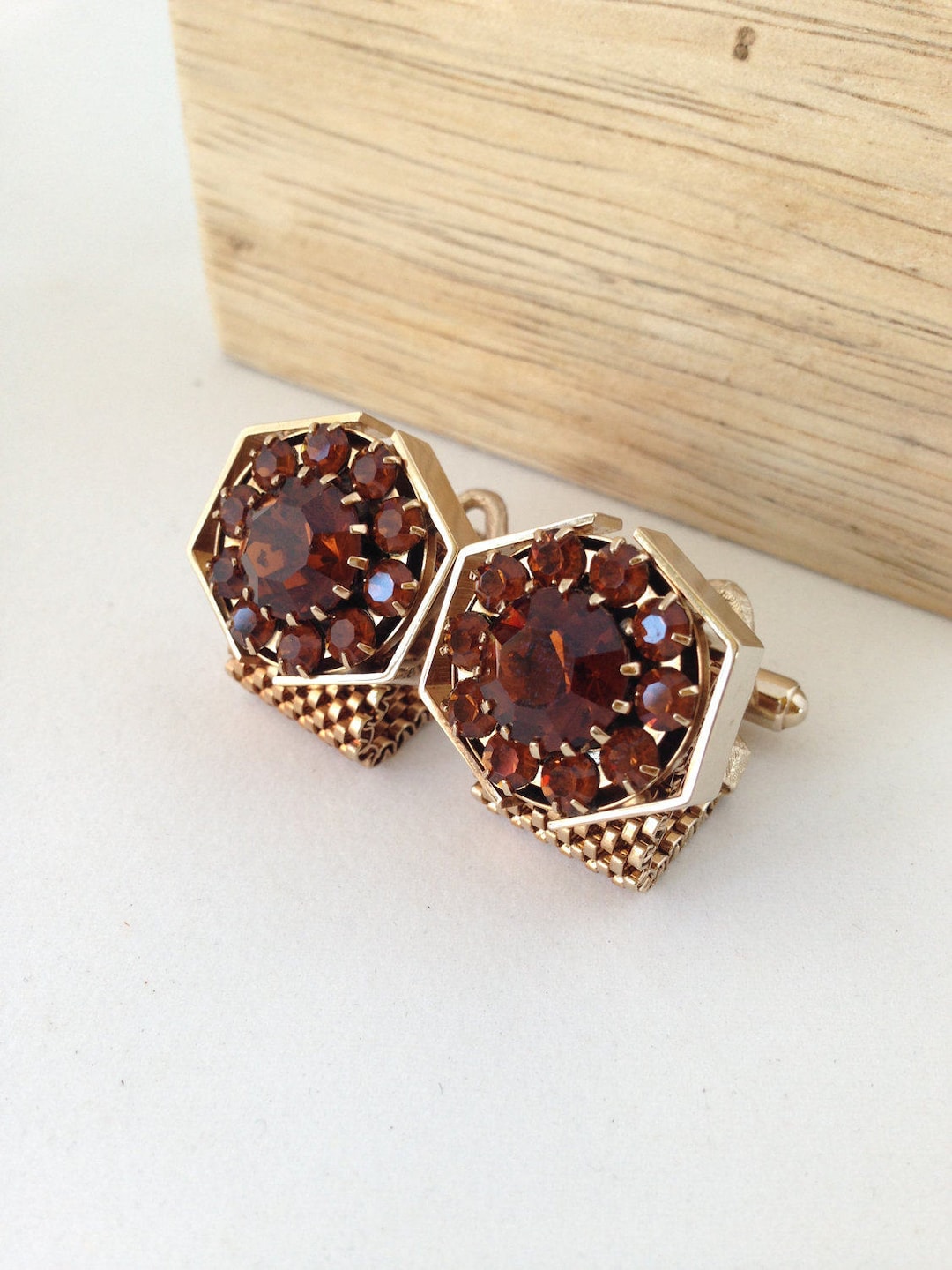French Cuff Mens Jewelry Cuff Links Mesh Wraparound Retro Accessory ...