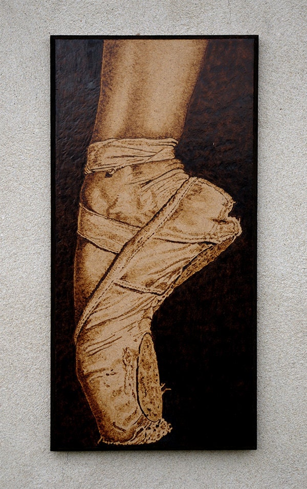 Ballet Shoes Pyrography Art | Etsy