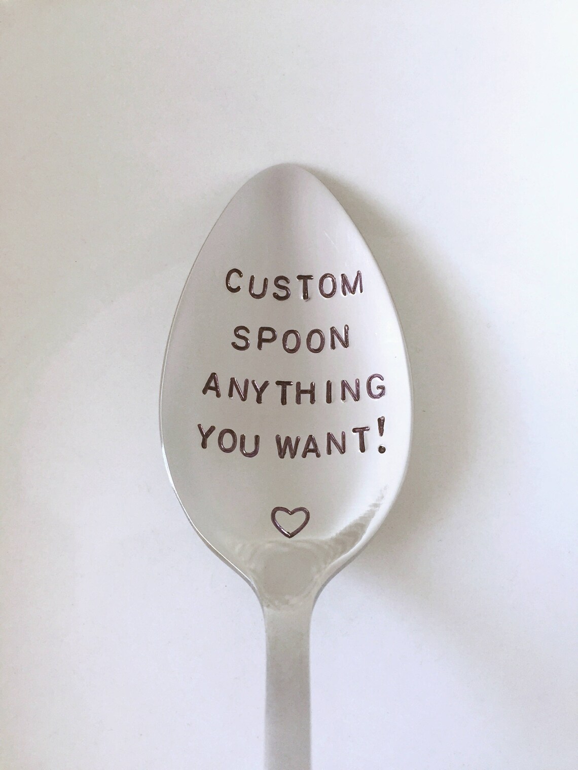 I Love You Like A Fat Kid Loves Cake-hand Stamped Spoon-valentine’s Day ...