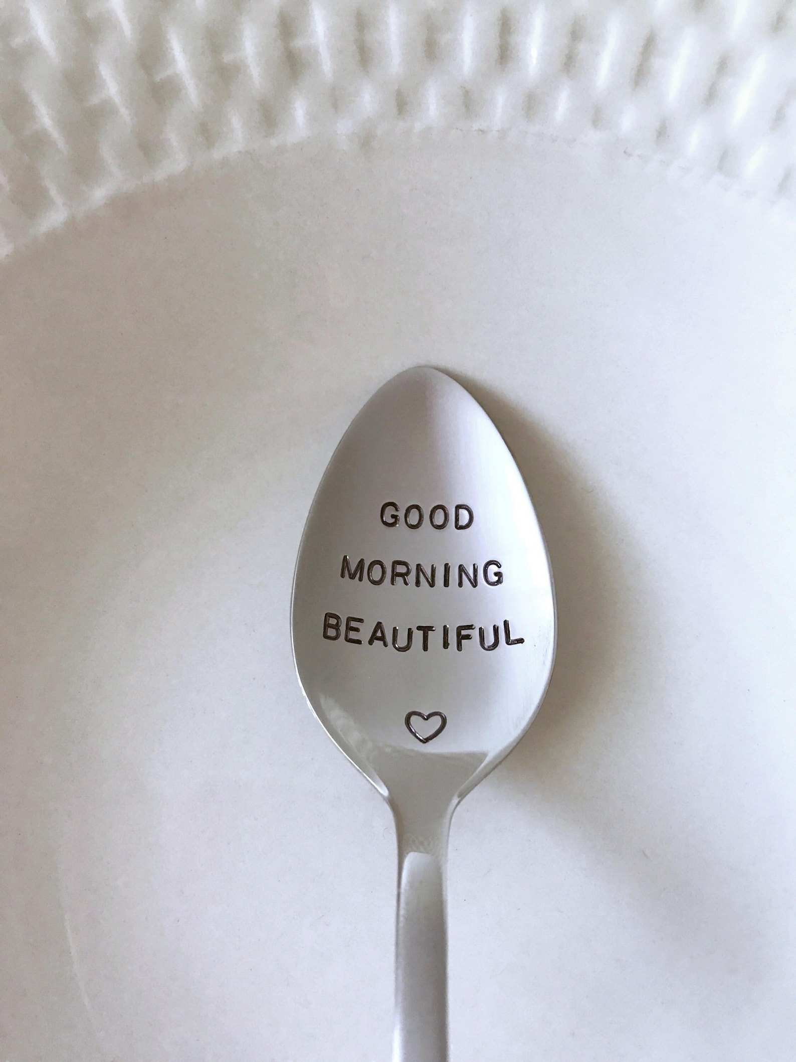 Good Morning Handsome-hand Stamped Spoon-custom Stamped - Etsy