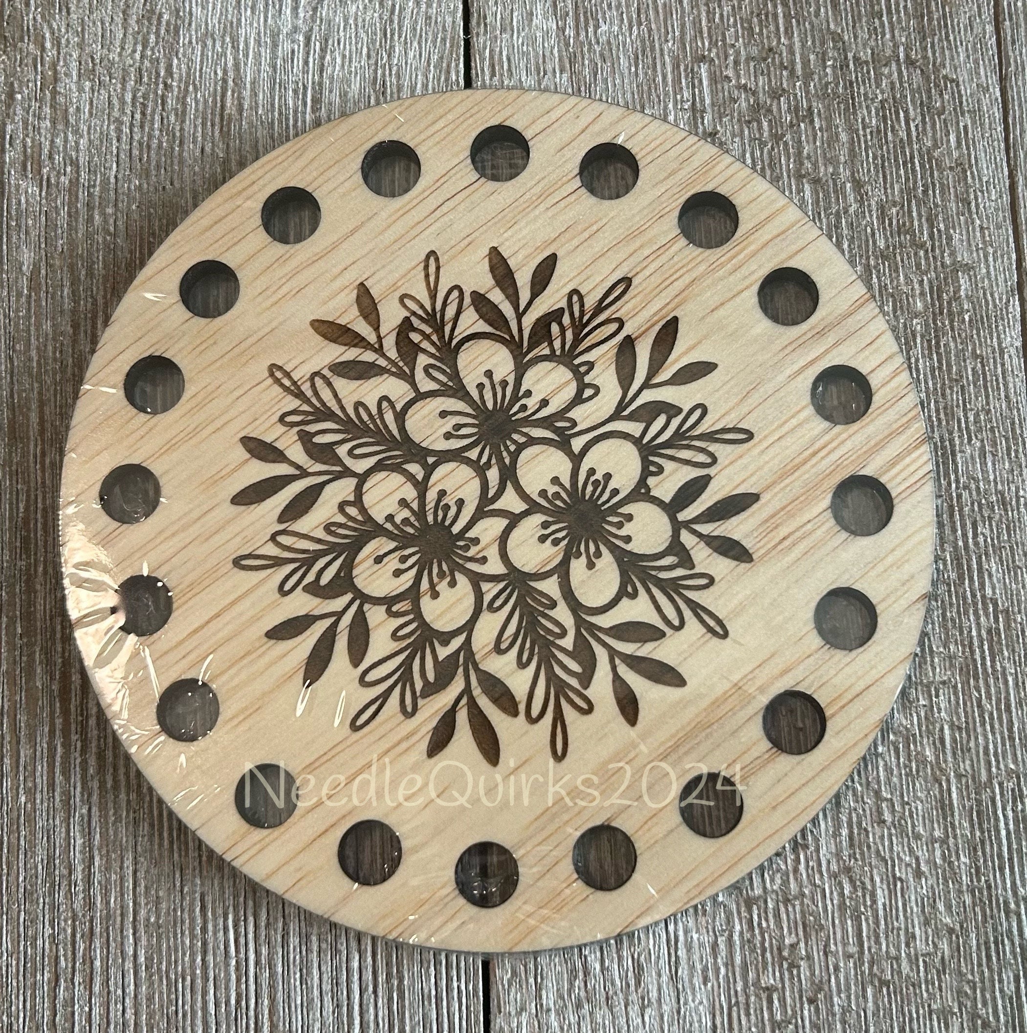 Round Birch Wood Floral Insert for Clothesline Rope Bowl - Etsy