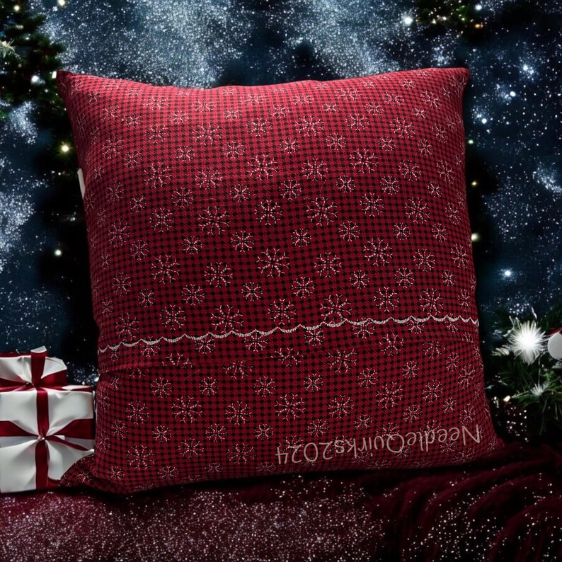 Santa Pillow Cover Machine Embroidery Design 9x14 (instant Download) - Etsy