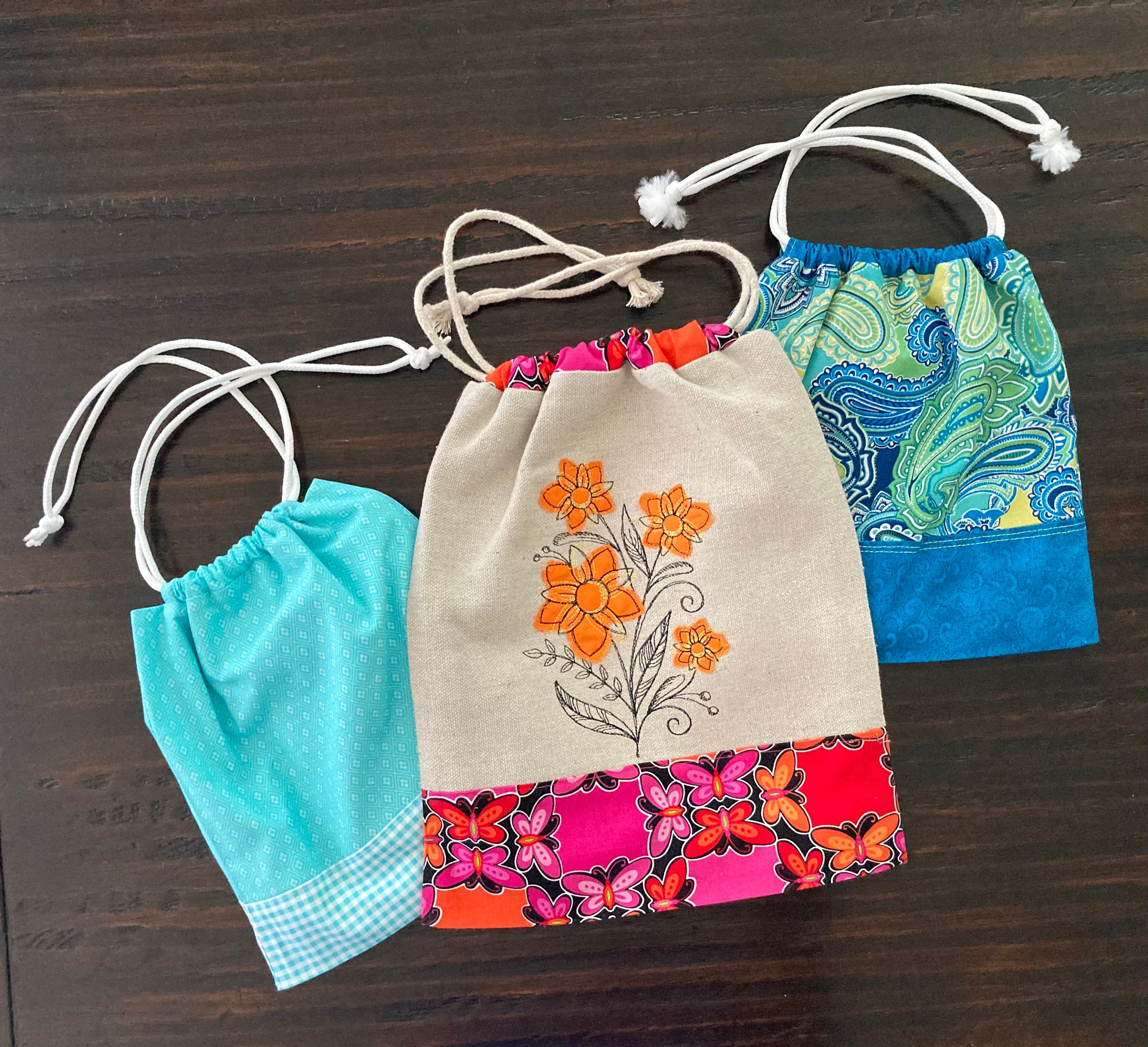 Reversible Drawstring Bag Pattern, Instant Download, PDF Sewing Pattern ...