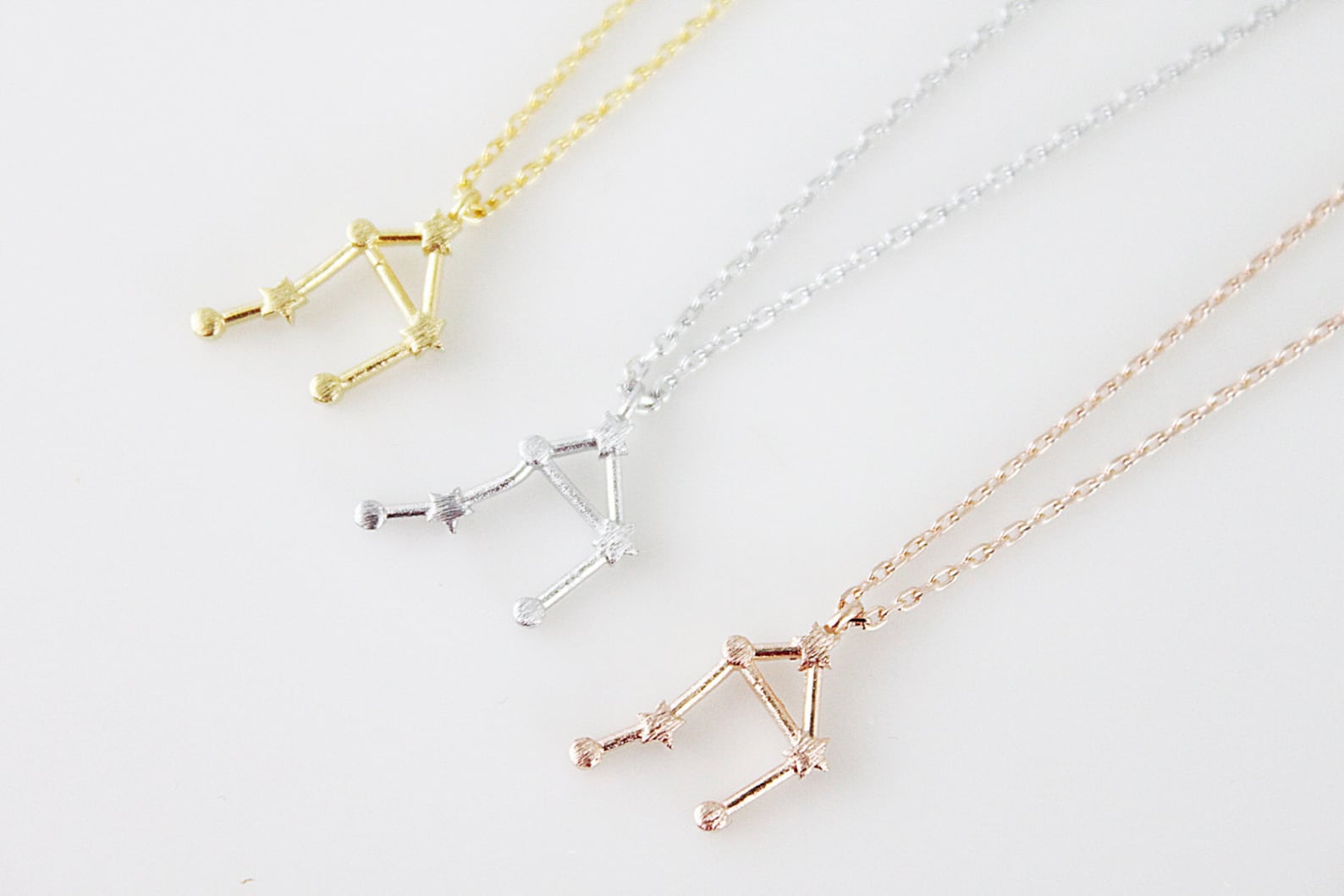Rose Gold Libra Necklace Libra Constellation Necklace Gold and | Etsy
