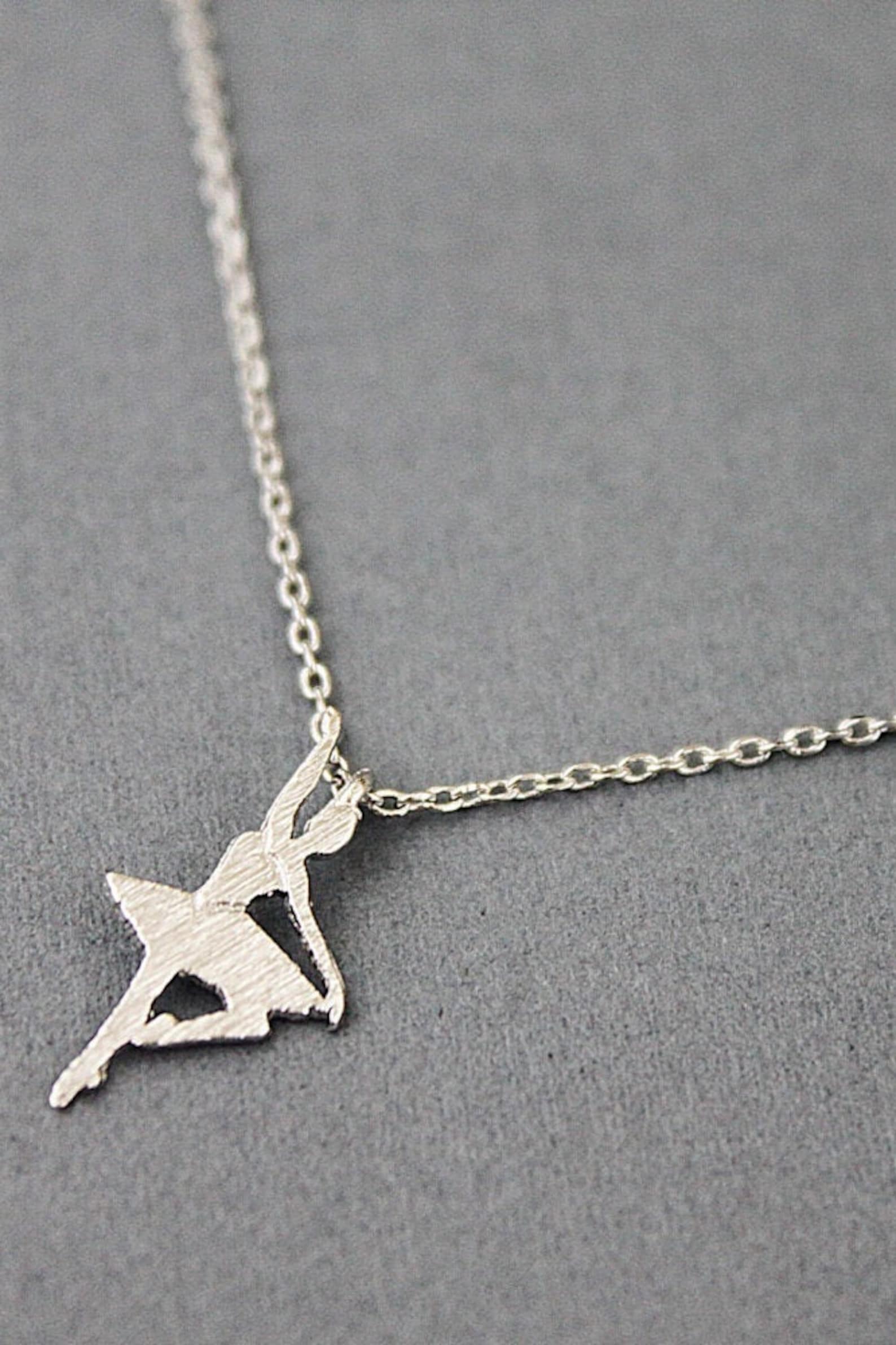 Ballerina Charm Necklace – Dainty Ballet Dancer Pendant – Elegant ...