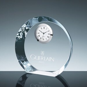 Personalized Engraved Crystal Clock With Your Logo, Artwork, Text ...