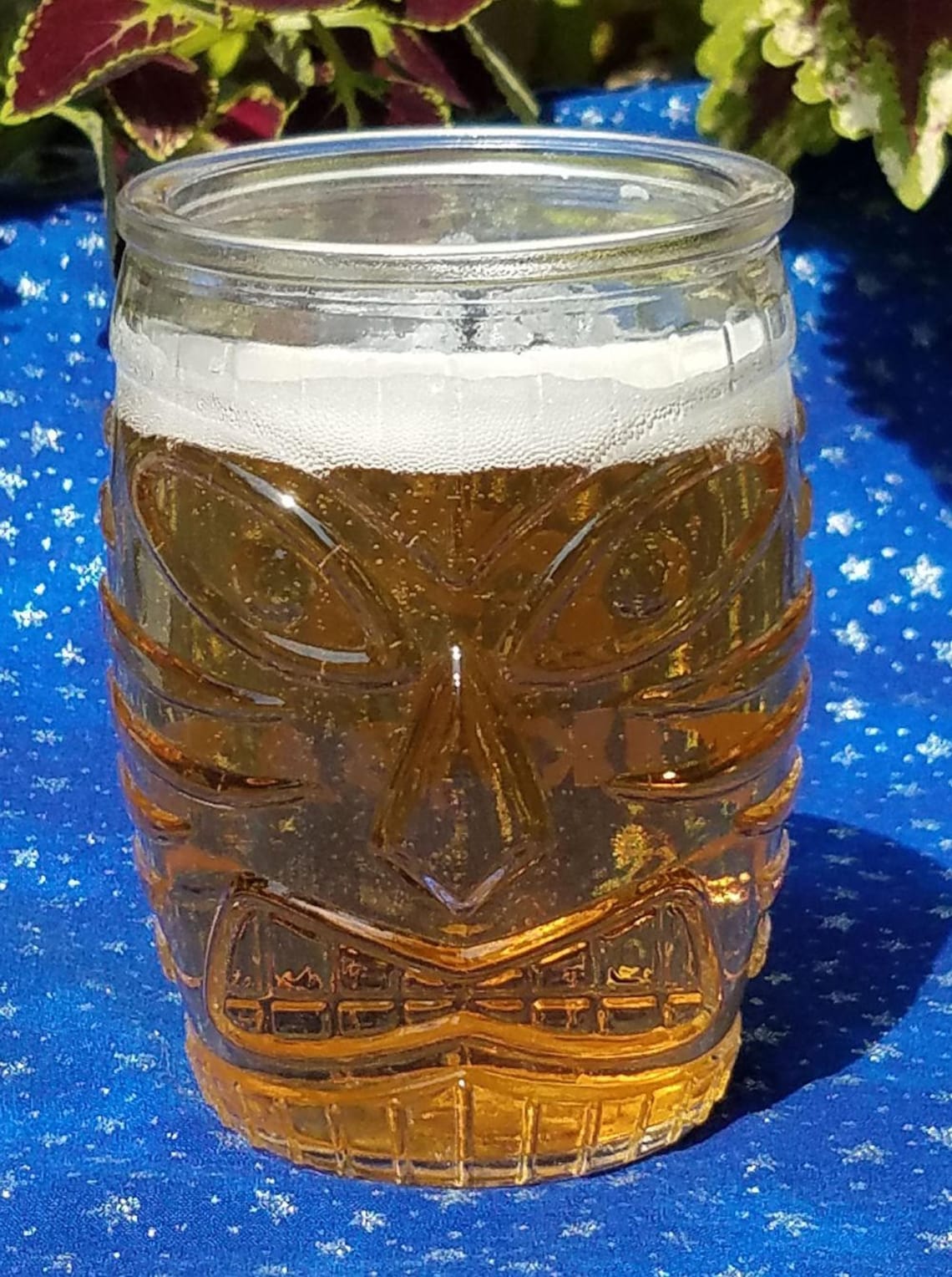 Tiki Beer Glass, Custom Engraved Beer Glass, Tiki Glass, Polynesian ...