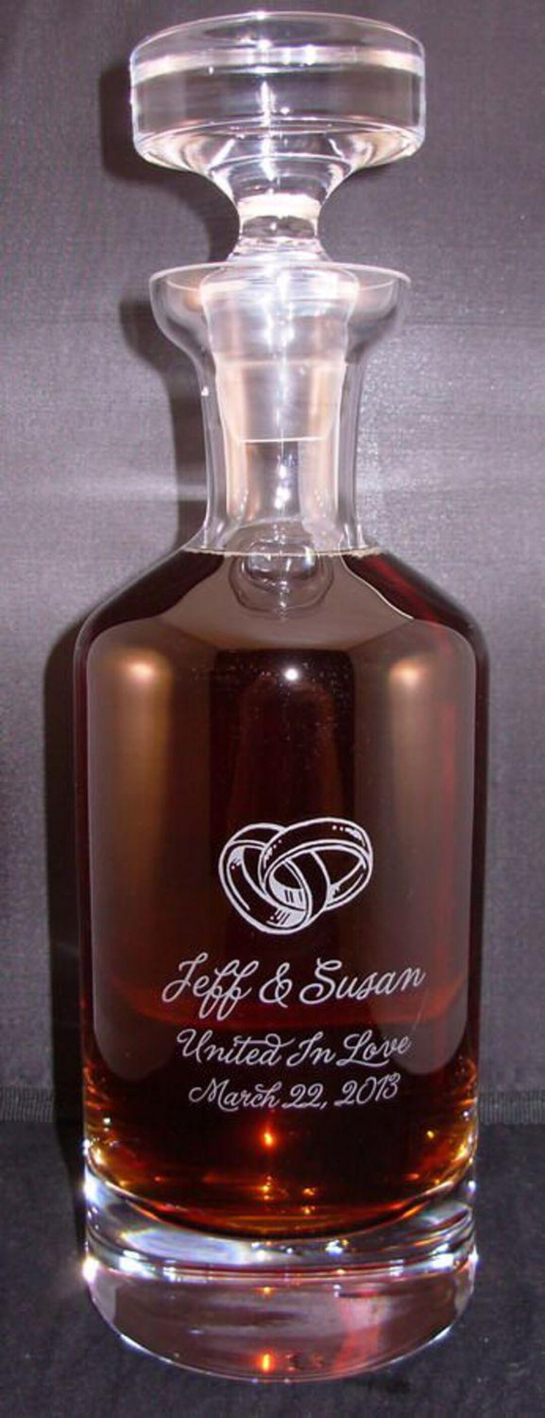 Personalized Whiskey Decanter, Engraved Whiskey Decanter, Crystal ...