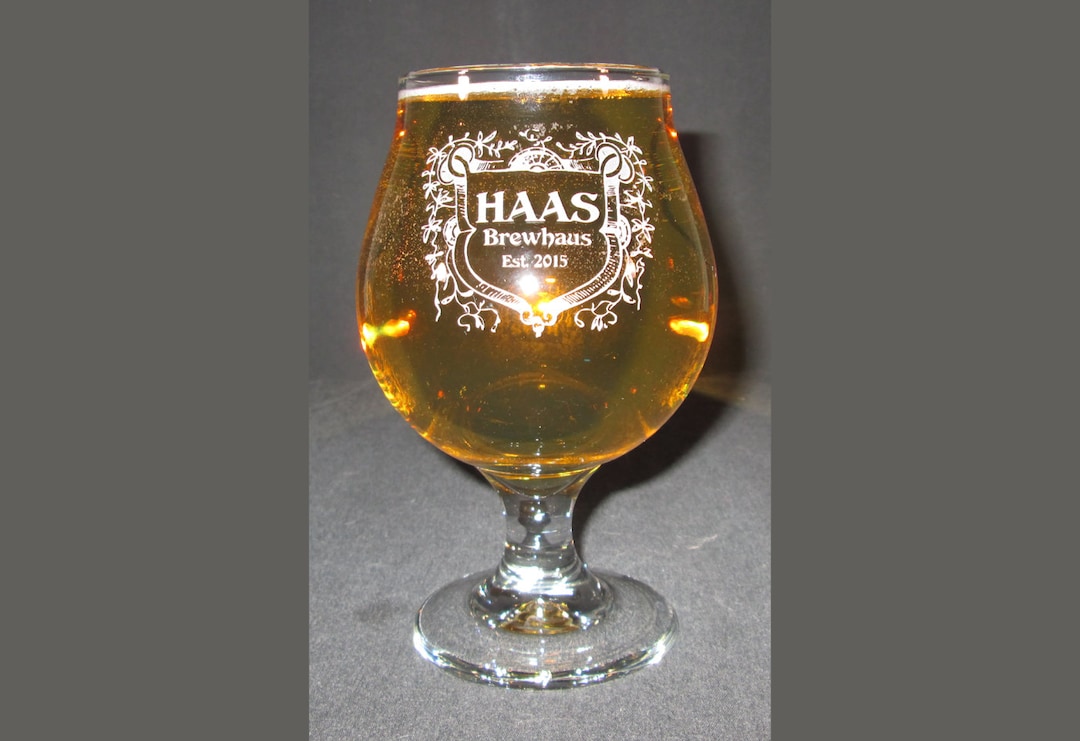 Belgian Beer Goblet, Engraved Beer Glass, Engraved Beer Goblet, Belgian ...