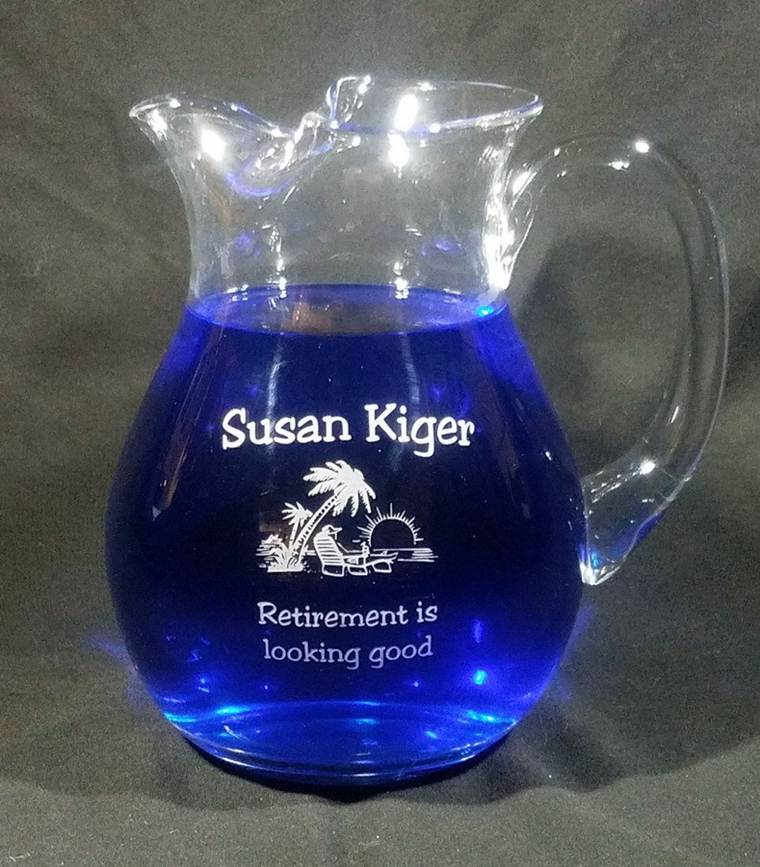 Personalized Crystal Pitcher: Engraved Michelangelo Glass - Etsy