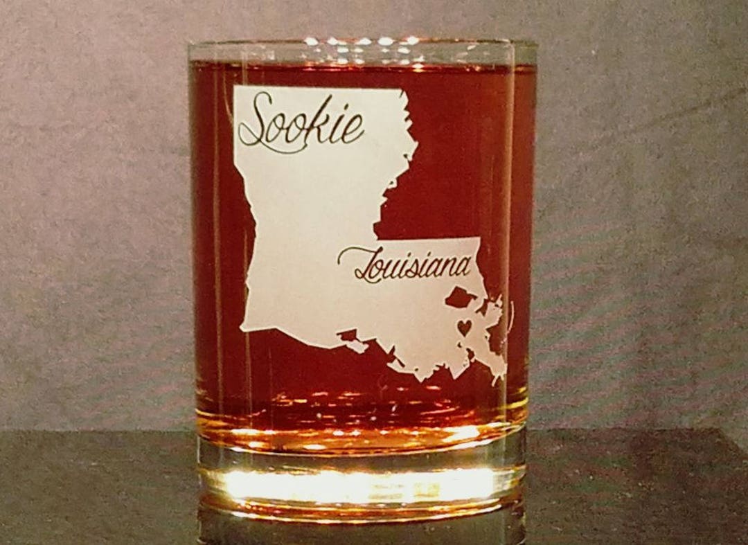Louisiana Whiskey Glass Custom State Glass Home State Glass - Etsy