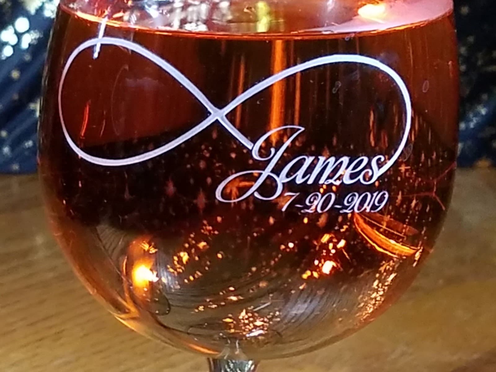 Infinity Wine Glasses Custom Engraved Balloon Wine Glass Set | Etsy