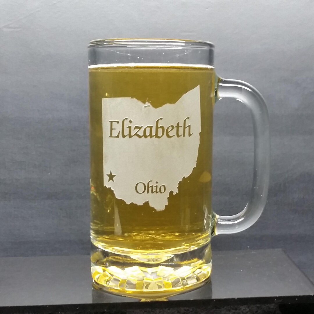 Personalized Ohio Beer Mug: Engraved Home State Glass - Etsy