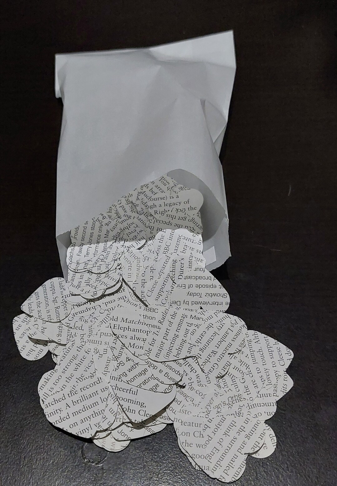 Heart Shaped Table Confetti Book Pages 25mm 15g Wedding - Etsy