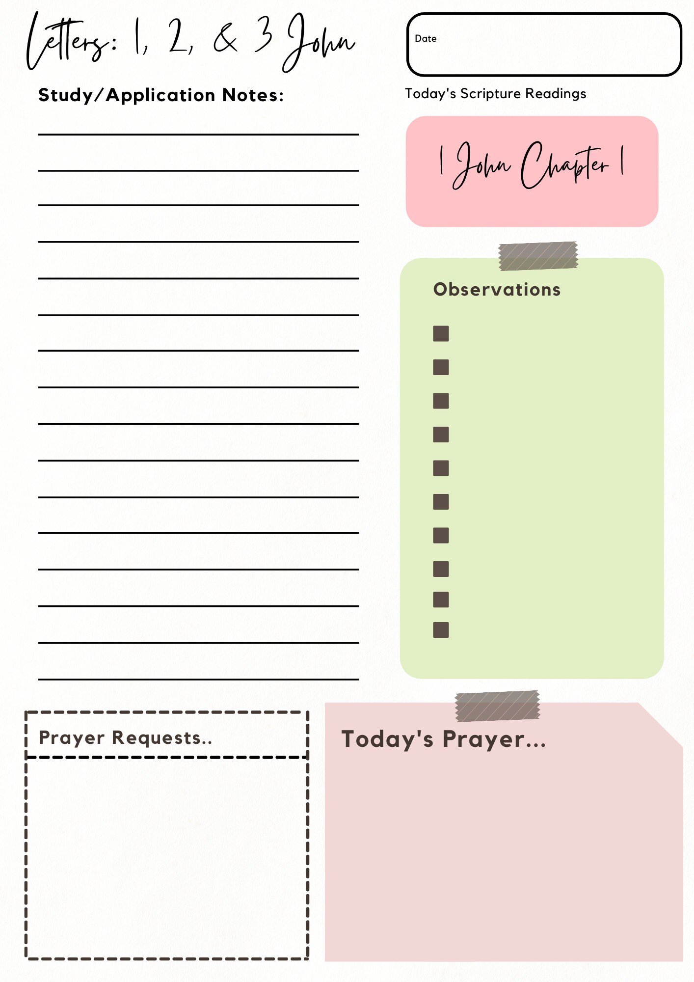 1st, 2nd, and 3rd John Bible Study - Etsy