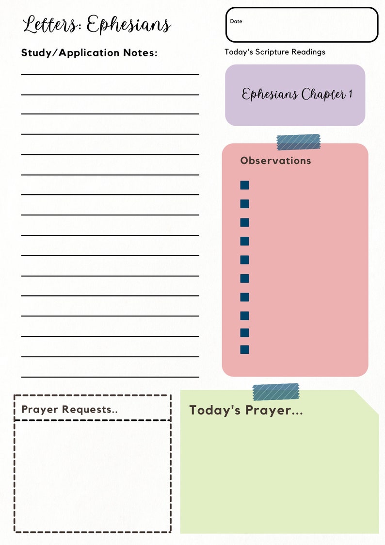 Ephesians Bible Study Journal - Etsy