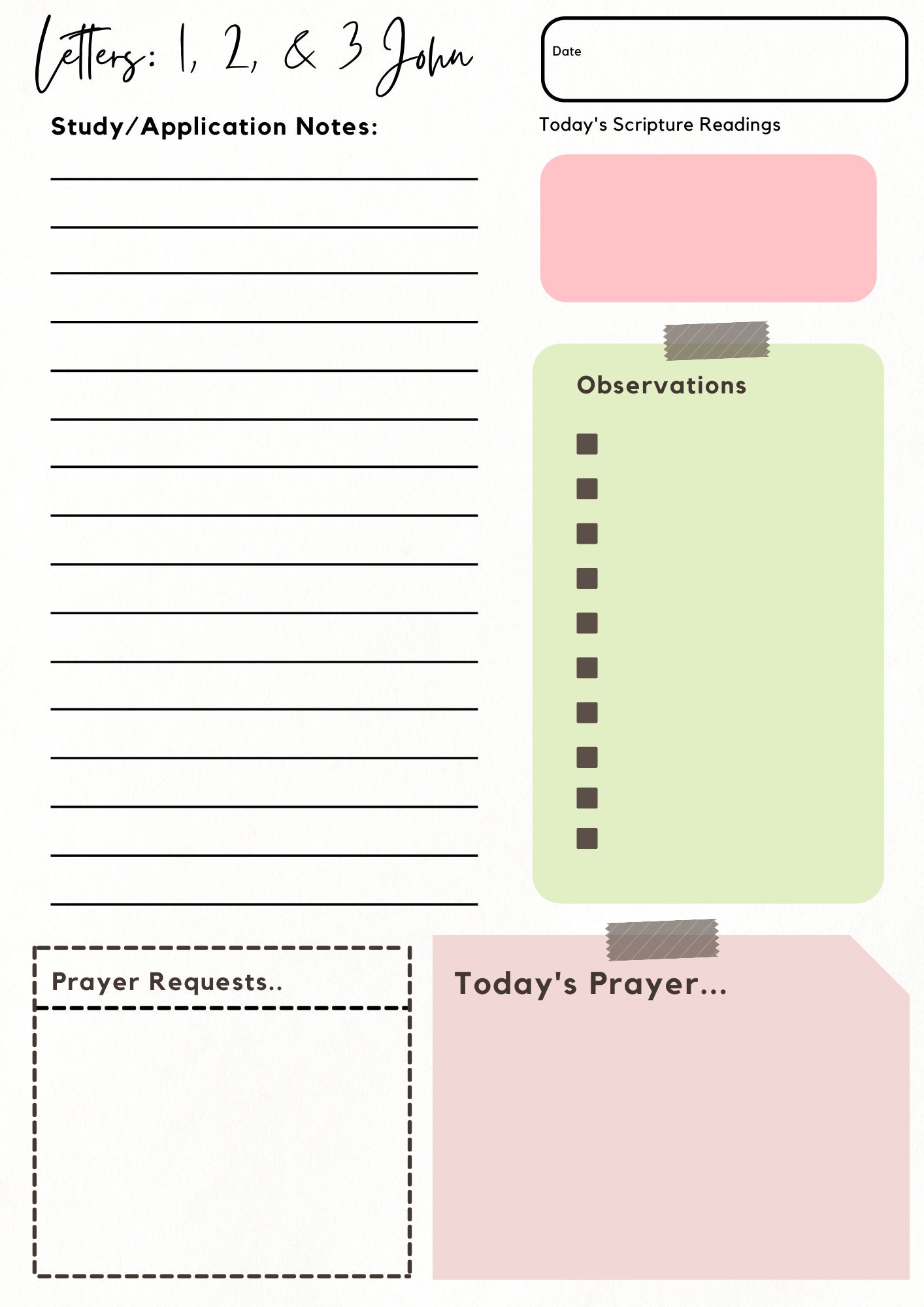 1st, 2nd, and 3rd John Bible Study - Etsy