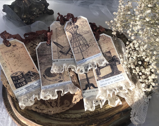 Vintage Ephemera Shabby Adorable Altered Gift Tags JOURNAL Tags 6 - Etsy