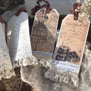 Vintage Ephemera Shabby Adorable Altered Gift Tags JOURNAL Tags 6 - Etsy