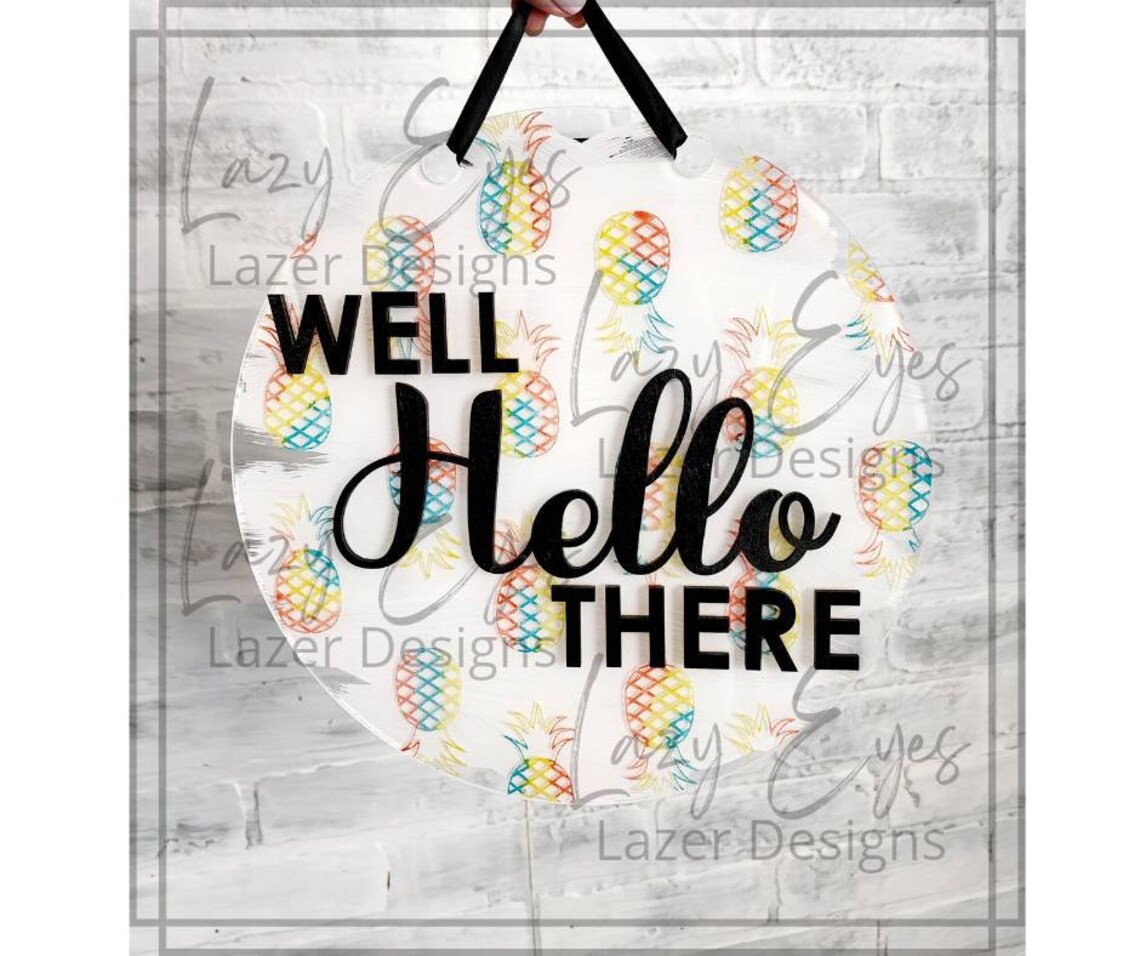 DIGITAL FILE Hello There Pineapple Svg Pdf Digital Download - Etsy